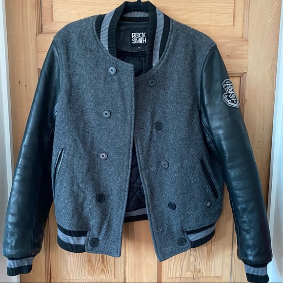 RockSmith NYC | Jackets & Coats | Rock Smith Mens Leather Wool Y2k ...